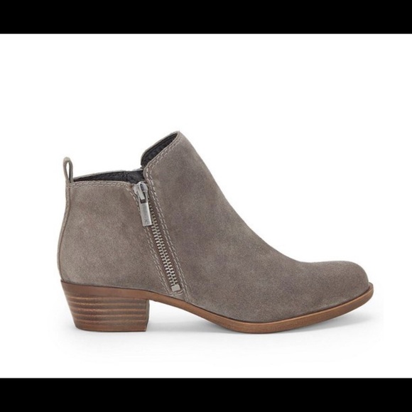 Lucky Brand | Shoes | Lucky Brand Basel Boot Periscope Grey Suede Low Cut Ankle Booties Size 9 ...